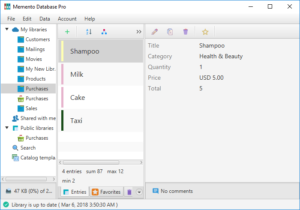 Advanced options – Memento Database Help