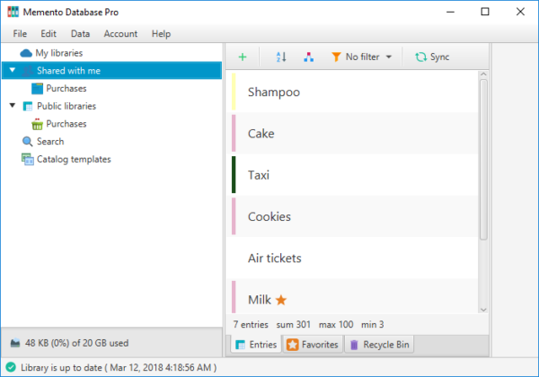 Shared Libraries – Memento Database Help