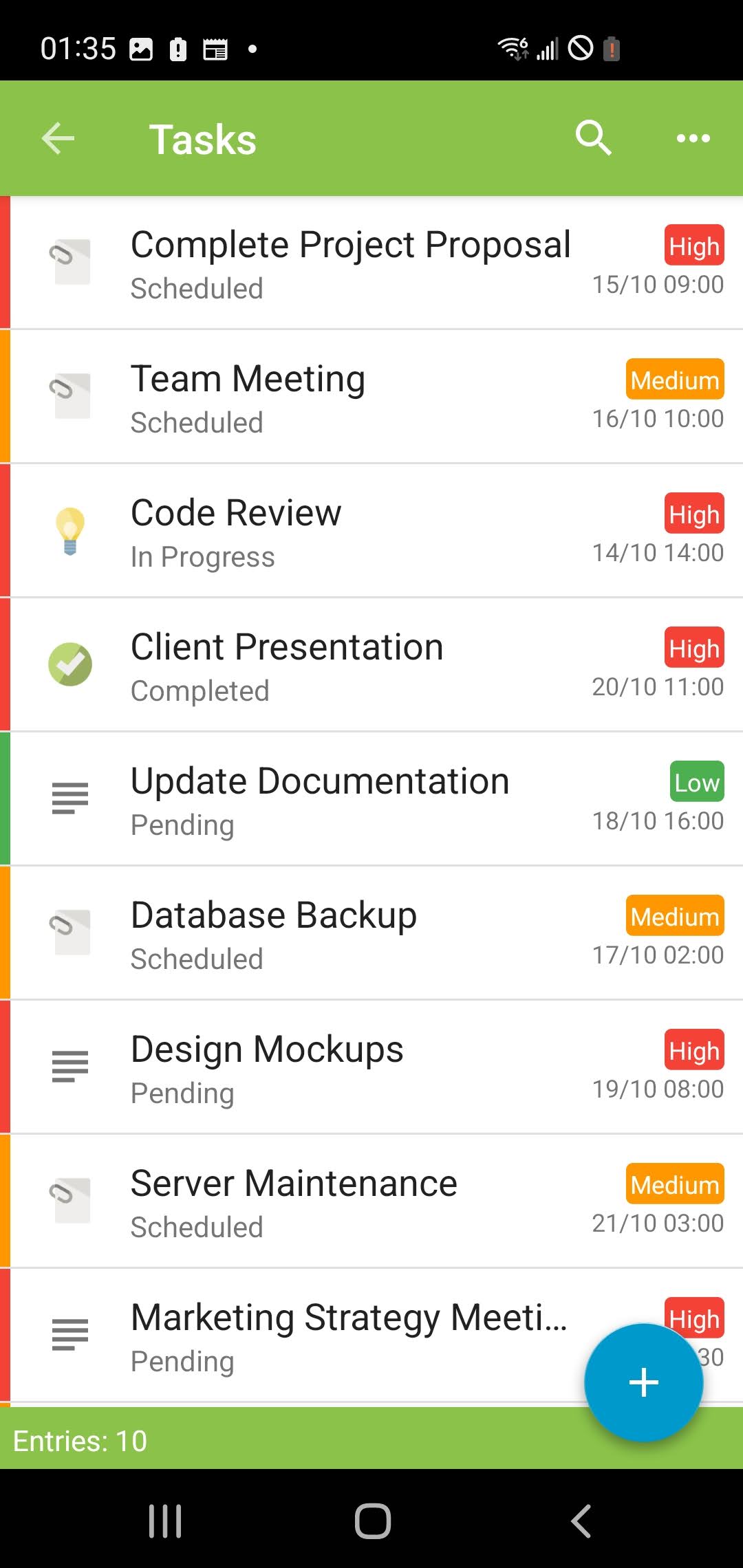 Changing the View – Memento Database Help
