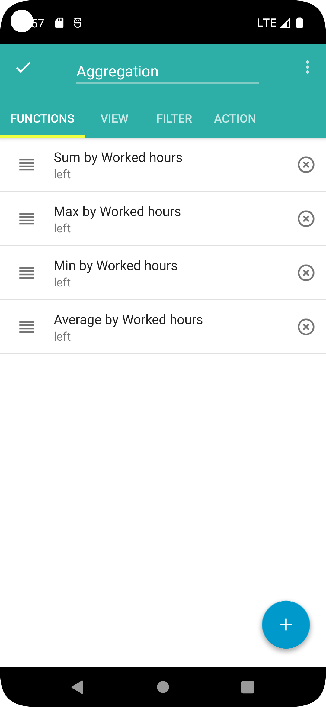Aggregation widgets – Memento Database Help