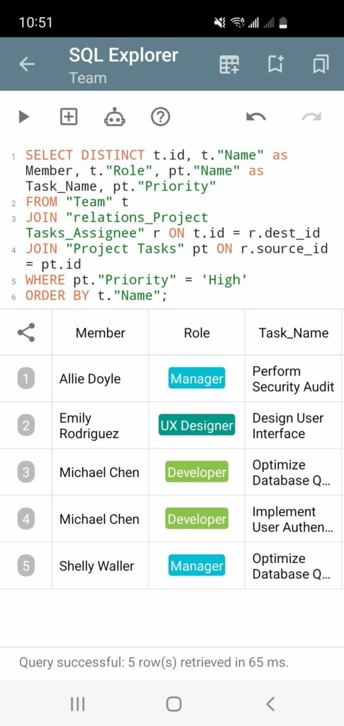 SQL Explorer – Memento Database Help